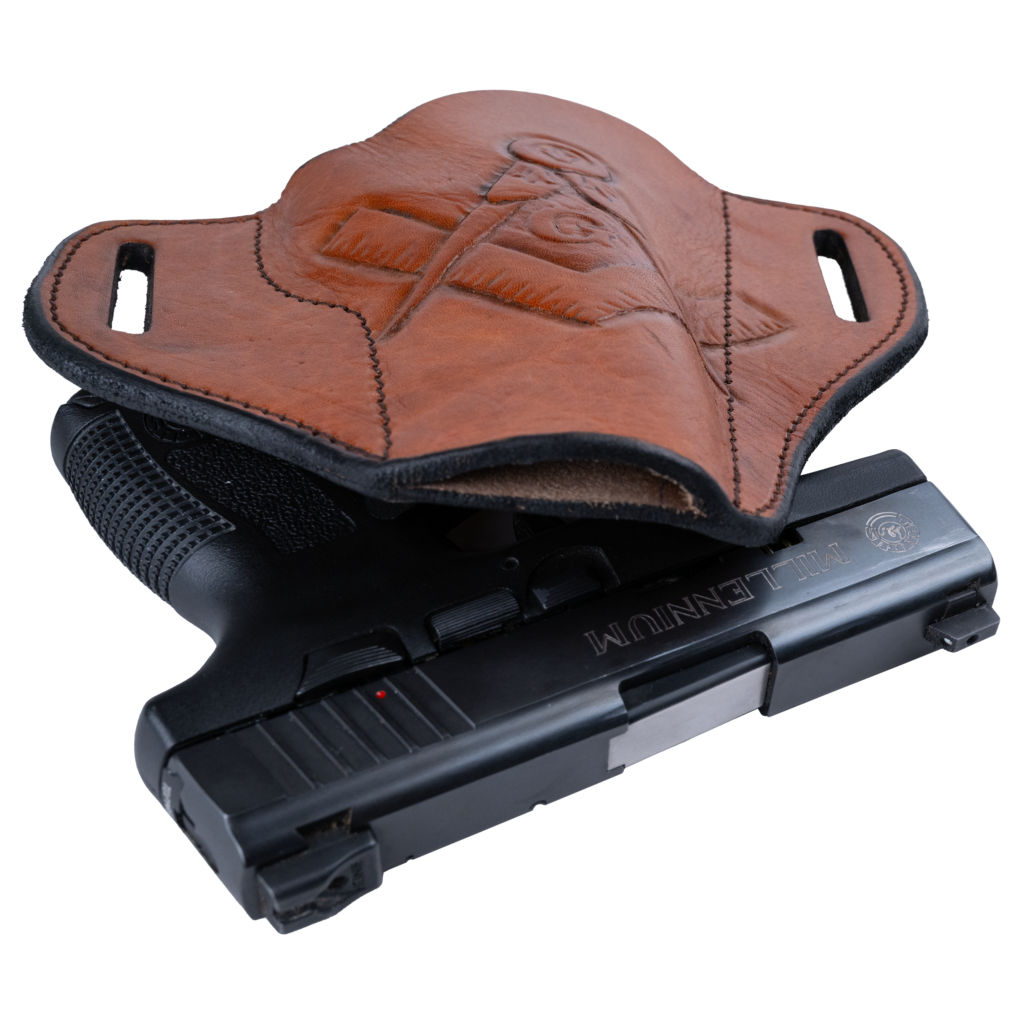 Masonic Right-Handed Hand-Tooled Leather Gun Holster | OWB Open Top ...