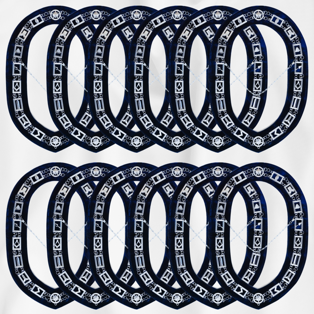 Blue Lodge Masonic Officers Complete Premium Set — Velvet Vine Aprons ...